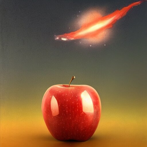 Lexica - An apple burning in space, photorealistic, desolate ...