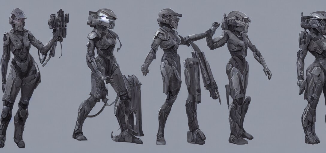 Lexica - Character sheet concept art of female jedi from halo ...