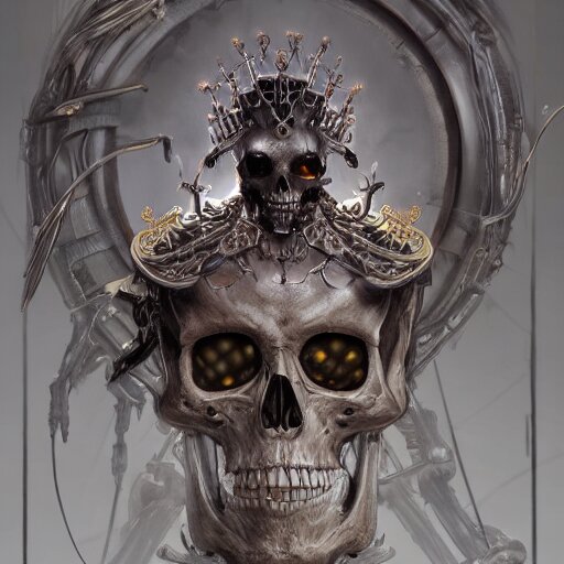 Lexica - Ultra realistic illustration of the cybernetic skeleton king ...