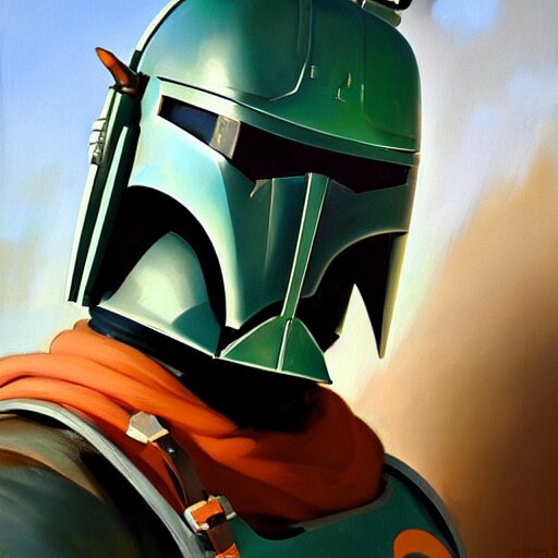 Lexica - Greg manchess portrait painting of bobba fett as overwatch ...