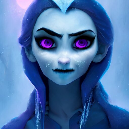 Lexica - An undead satanic ice witch from frozen 2. Detailed digital ...
