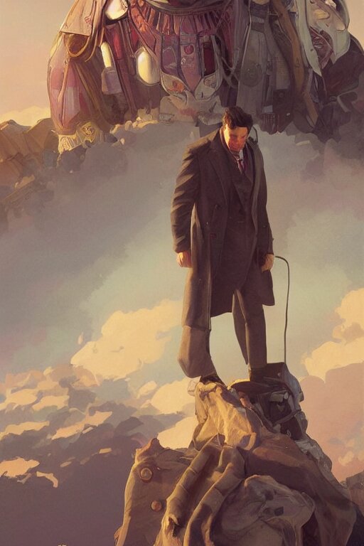 Lexica - Male cottagecore elon musk looking into the sky, intricate ...