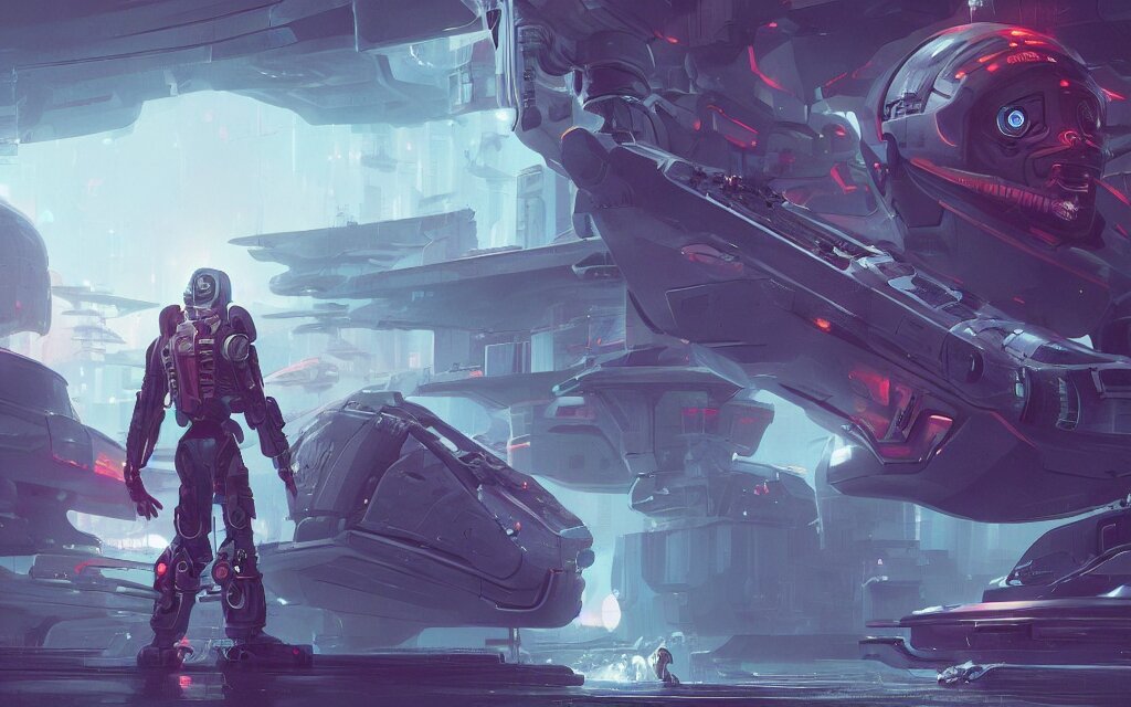 futuristic space captain, Detailed, 8k, sci-fi, panel, concept ...