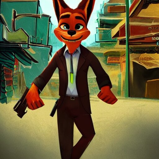 Lexica - Concept art of nick wilde as max payne in max payne 3 set in ...