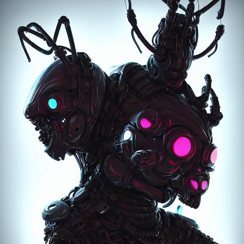 Lexica - Cyber punk, oni mask, 3 d render beeple, compound eye of ...