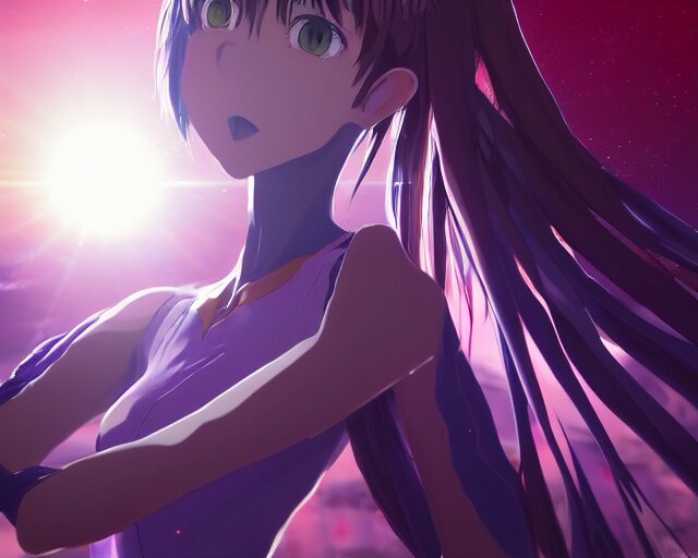 Lexica - Photorealistic evangelion render, visual novel, detailed face ...