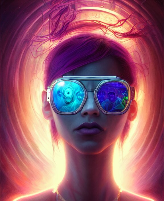Lexica - A whirlwind of souls rushing inside the metaverse, hologram ...