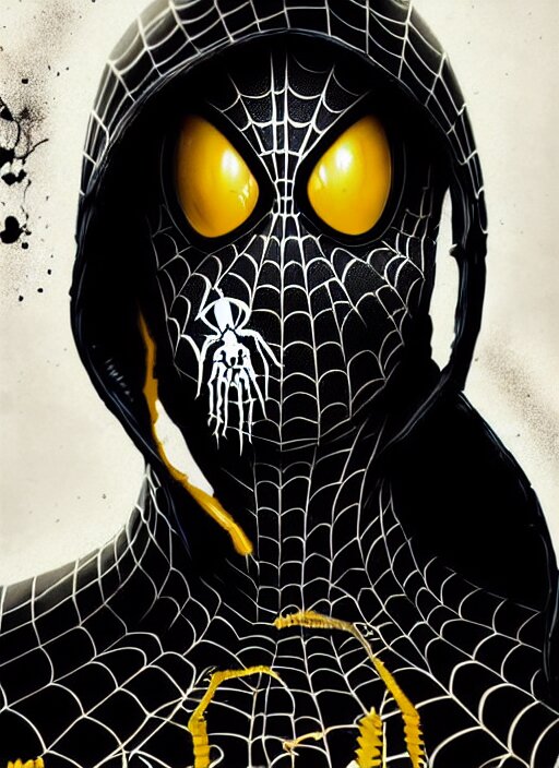 Lexica - Highly detailed closeup portrait of a cyborg venom symbiote in ...