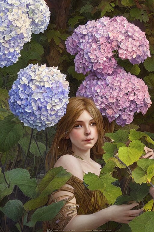 Lexica - Garden Hydrangea, D&D, fantasy, highly detailed, digital painting, artstation, concept ...
