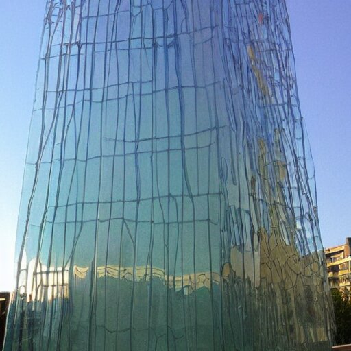 Lexica - Translucent glass castle entirely out of glass, big glass ...