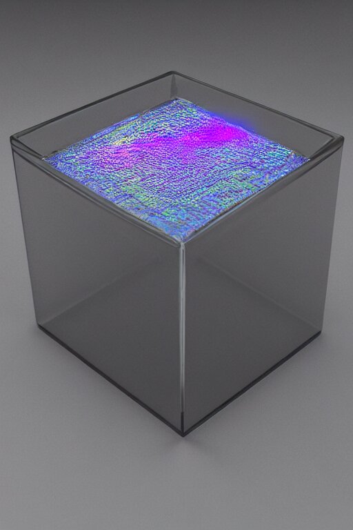 Lexica - Glass iridescent cube, sharp focus, highly detailed, 3 d ...