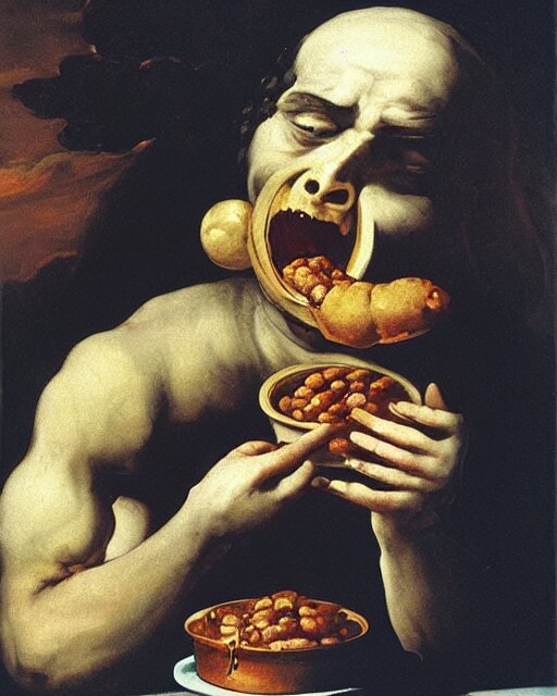 Lexica - Saturn devouring his baked beans in the style of saturn ...