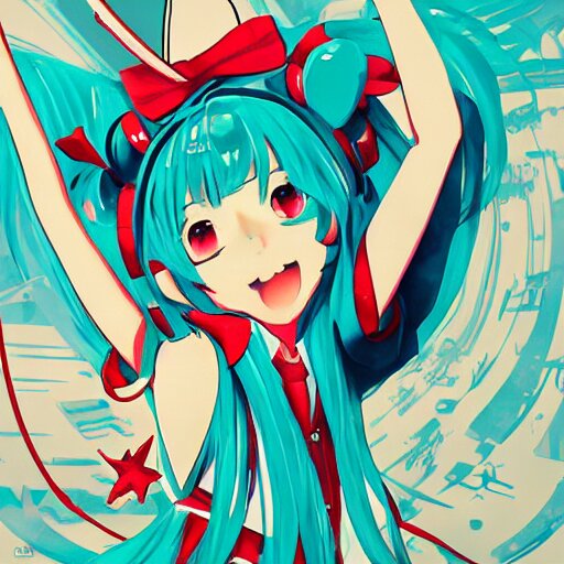 Lexica - Art of the Hatsune Miku in the style of Soviet posters ...