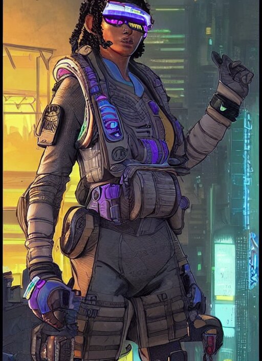 Lexica - Apex legends cyberpunk athletic hired gun. concept art by ...