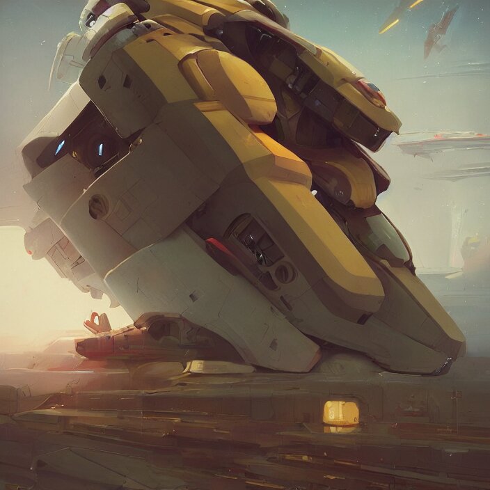Lexica - A beautiful portrait painting of an spaceship by sergey ...