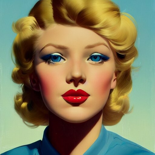 Lexica - Portrait of beautiful girl with blond hair and blue eyes ...