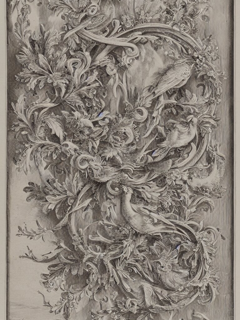 Lexica - Beautiful decorative ornamental engraving with classical ...
