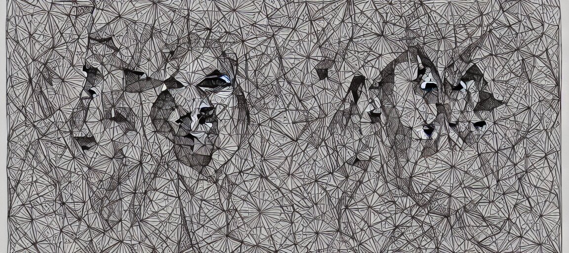 symmetry! portrait of multiple human silhouettes, posing, mooc ...