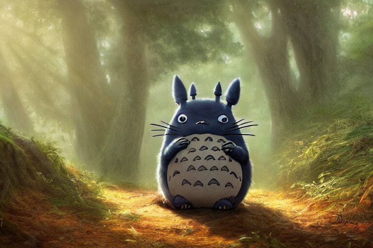 Lexica - Photorealistic Totoro sitting in a forest, fantasy ...