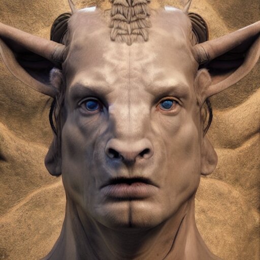 Lexica - Hyperrealistic mixed media image of minotaur, stunning 3 d ...