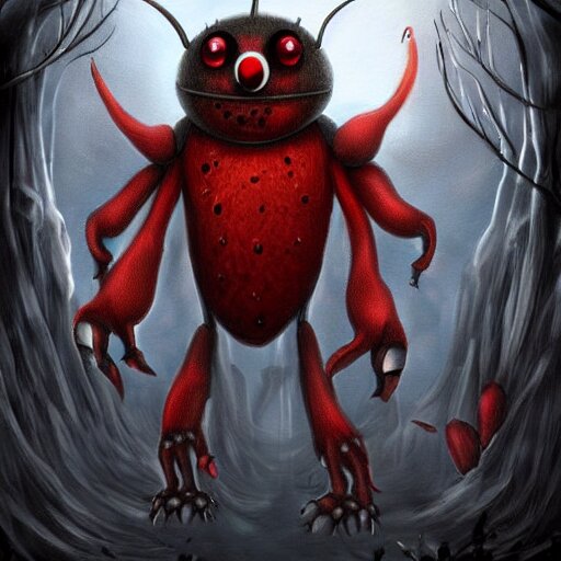 Lexica - Ladybug as a monster, fantasy art style, scary atmosphere ...