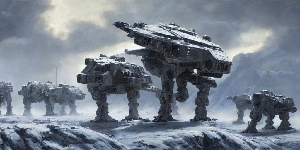 Lexica - The battle of hoth, rebel soldiers fighting enormous imperial ...