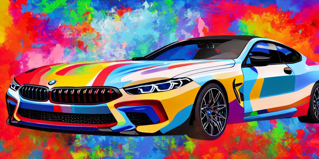 Lexica - Bmw m 8 pop art painting, rtx, raytracing, 8 k, highly ...