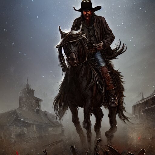 Lexica - Nicholas, the cowboy in the weird west, long dark hair, facial ...