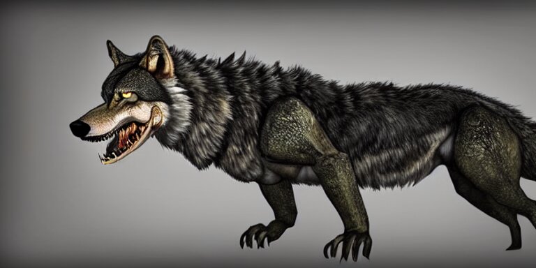 Lexica - Chimera made of a wolf and a crocodile, wolf head, awarded on ...