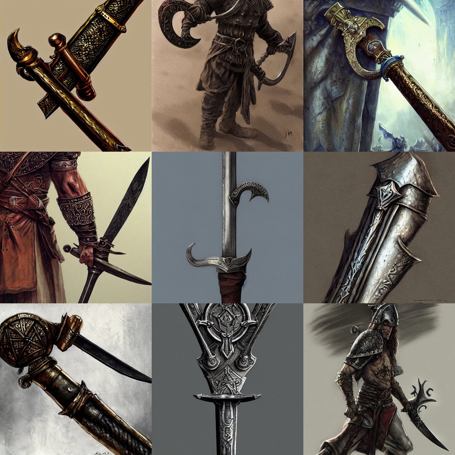 Lexica - Hand holding medieval sword, pommel, mtg, d & d, legend of the ...