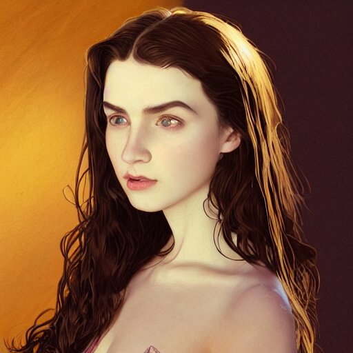 Lexica - Pen and ink sketch of a welsh teenage girl with brown hair ...