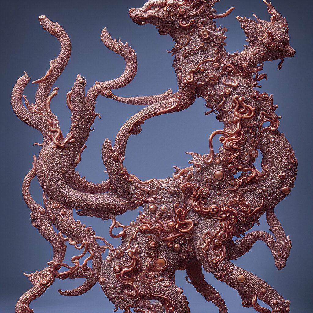 Lexica - A photo - real delicate iridescent ceramic porcelain sculpture ...