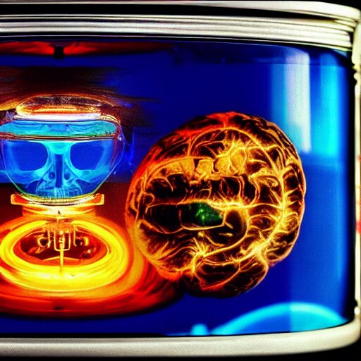 Lexica - Cinematic Imax depiction of a brain in jar cyborg in the style ...