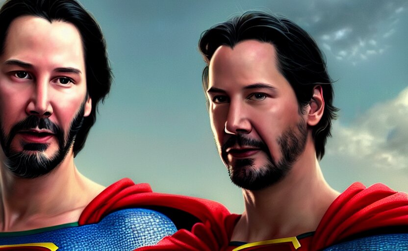 Lexica - Highly detailed portrait of keanu reeves as superman, in the ...