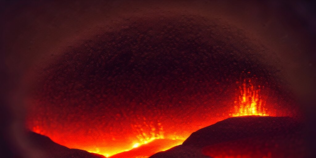 Lexica - Of a dark and smokey mountain with large strange cute friendly ...