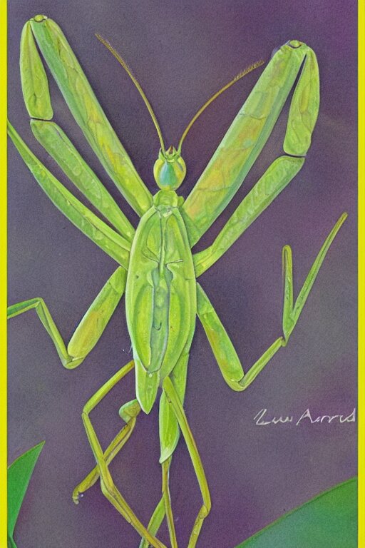 Lexica - Praying mantis, by lucy arnold