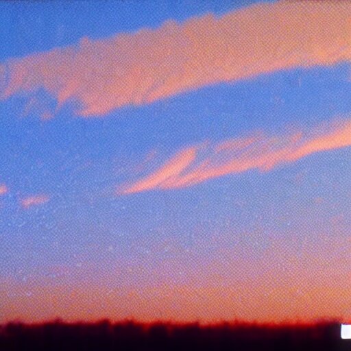 Lexica - Video of the sky, recorded with vhs, sunset, clouds, 1 9 7 9
