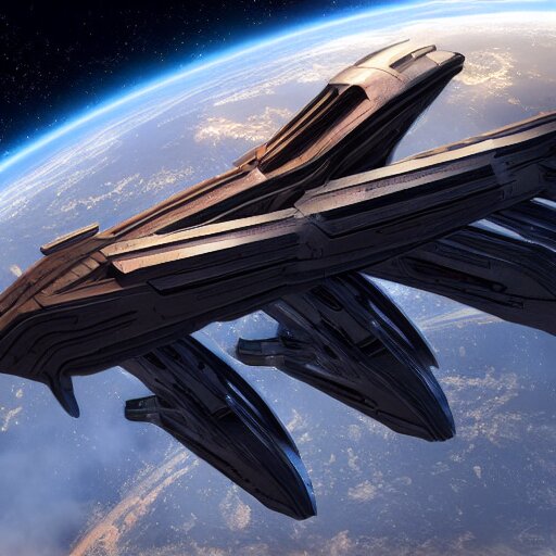 Lexica - Massive starship in the shape of a spear traveling through ...