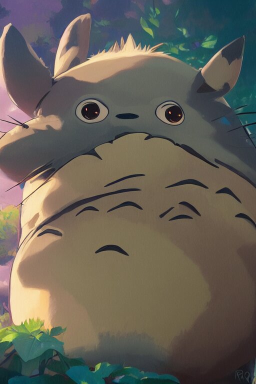Lexica - Totoro portrait, by Jesper Ejsing, RHADS, Makoto Shinkai and ...