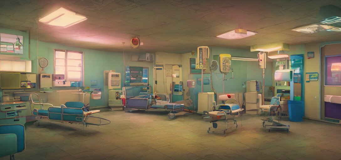 Lexica - Retro hospital, colorful, 8 k photorealistic, hd, high details ...