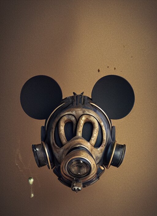 Lexica - Mickey mouse, gas mask, fractal, leathery, wet, broken ...