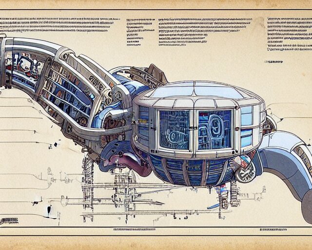 a full page of a mechanical blueprint showing a cutaway design f ...
