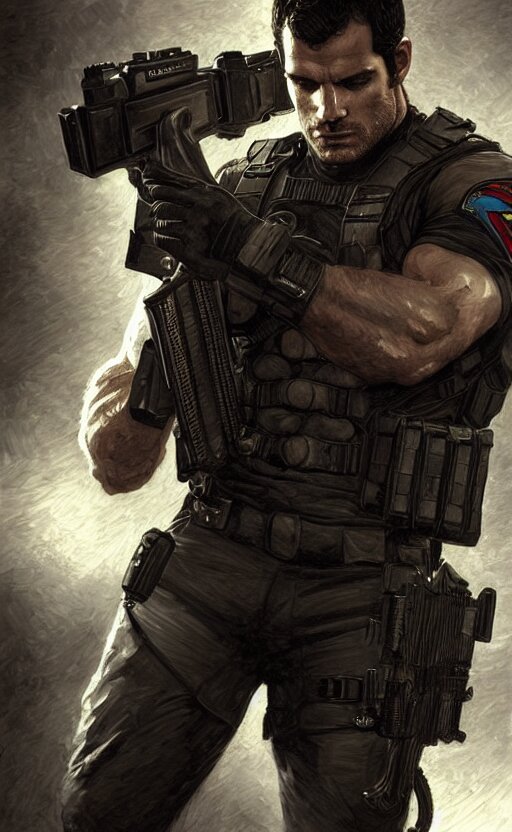 Lexica - Portrait of henry cavill as chris redfield, resident evil ...