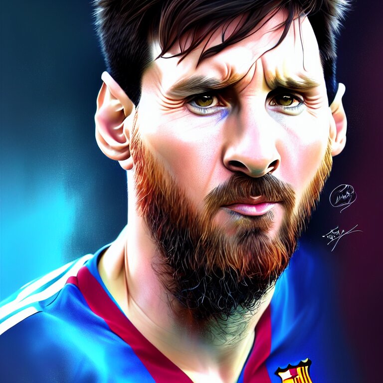 Lexica - Lionel messi portrait, made by stanley artgerm lau, wlop ...