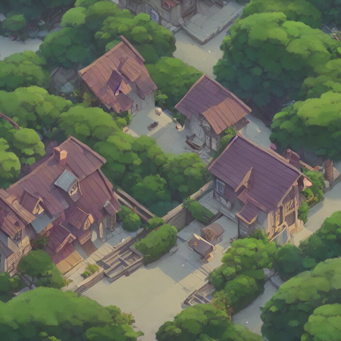 Lexica - 2 d top down view of a lovely cottage, seperated game asset ...