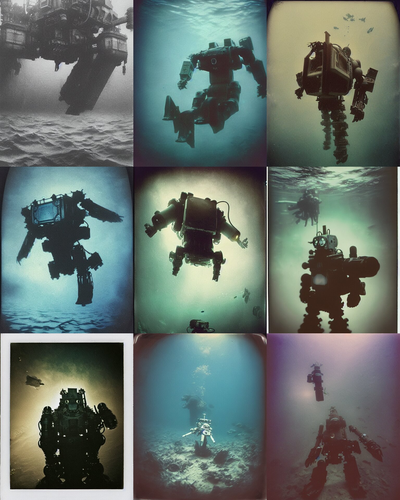 deep underwater giant oversized battle rabbit robot mech as gian ...