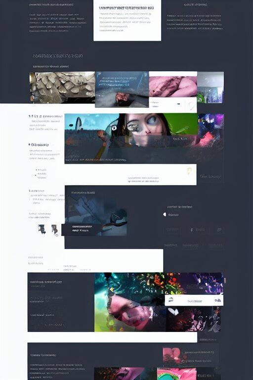 website layout for digital artist, clean modern colorful ui - Arthub.ai