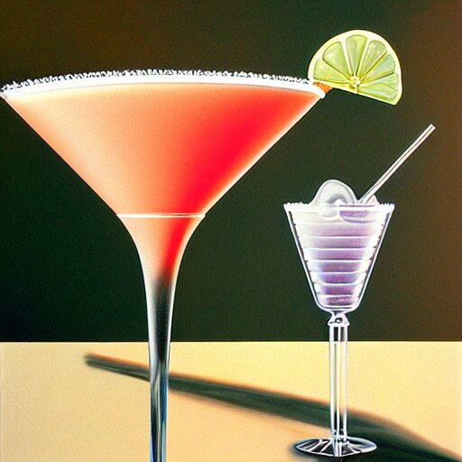 Lexica - A daiquiri cocktail on a table, surreal, art by peter lloyd, 1 ...