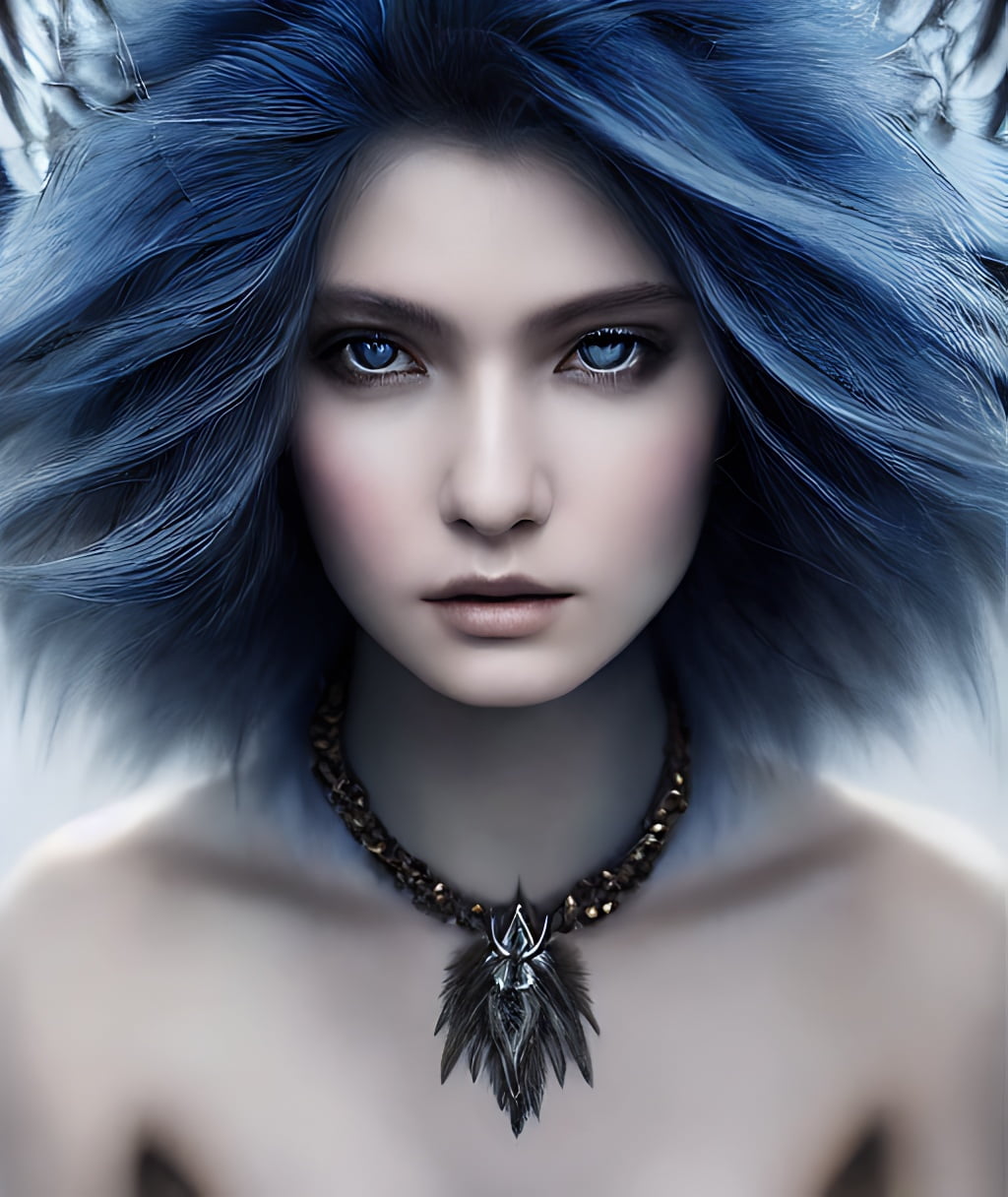 Lexica - Hyperrealist medium shot portrait of a harpy angel girl ...