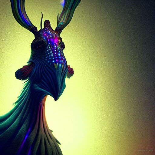 Lexica - Iridescent animal, backlit, warm tones, bioluminescent : by ...